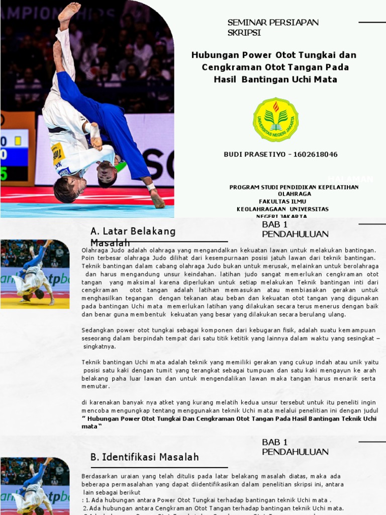 Hubungan Power Otot Tungkai Dan Cengkraman Otot Tangan Pada Hasil Bantingan Uchi Mata | PDF