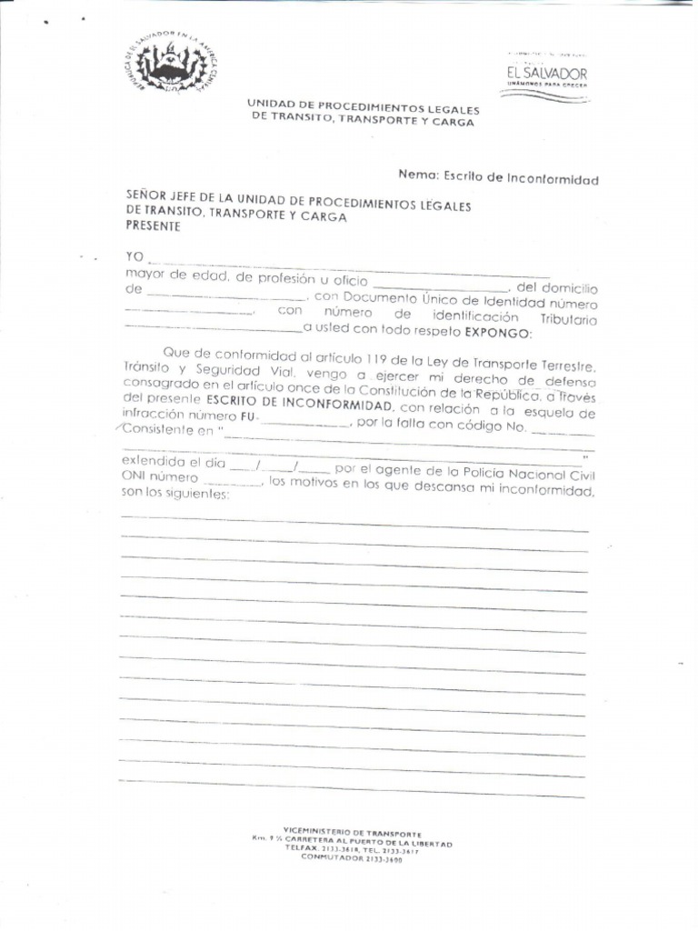 Modelo de Escrito de Inconformidad | PDF