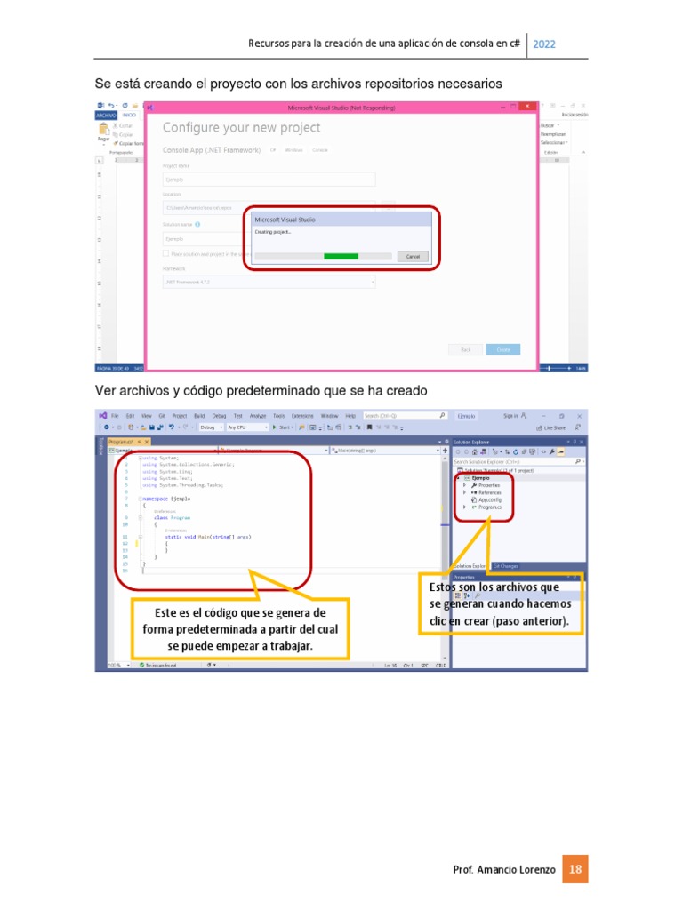 Recursos para Crear Aplicaciones de Consola en C#-18 | PDF