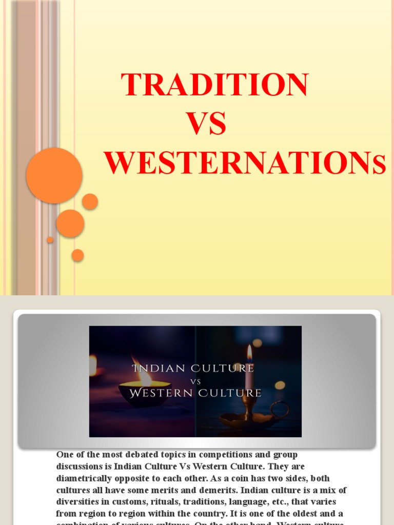 Tradition VS Western | PDF | Traditions | Western Culture
