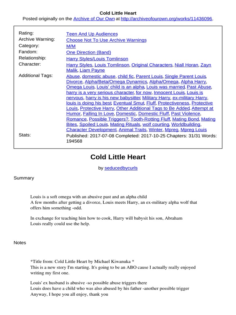 Cold Little Heart - Compressed | Download Free PDF | Bedroom