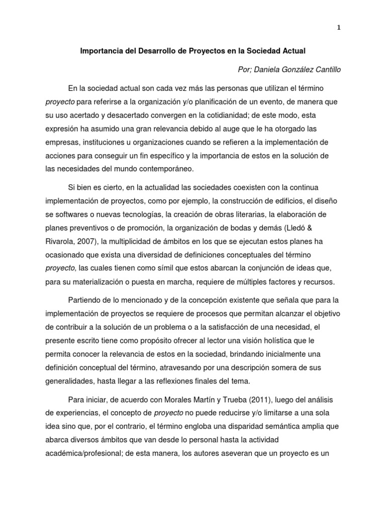 Actividad 1. Ensayo y Mapa Mental Importancia de La Formulación de Proyectos. | PDF ...
