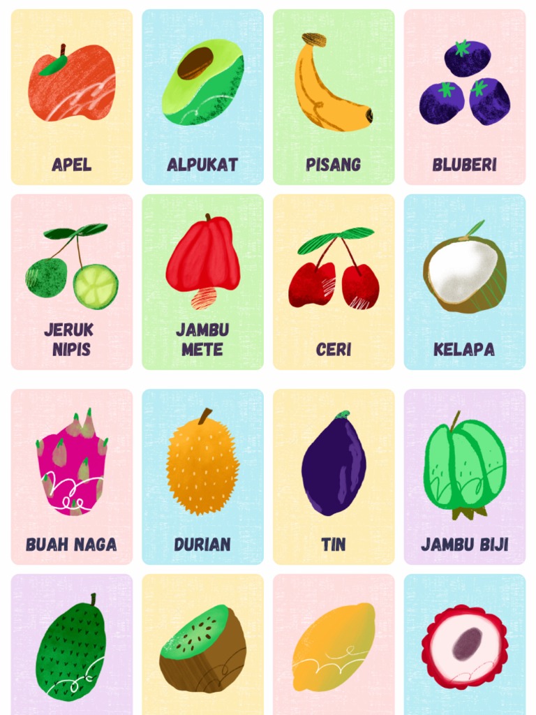 Flashcard Buah | PDF