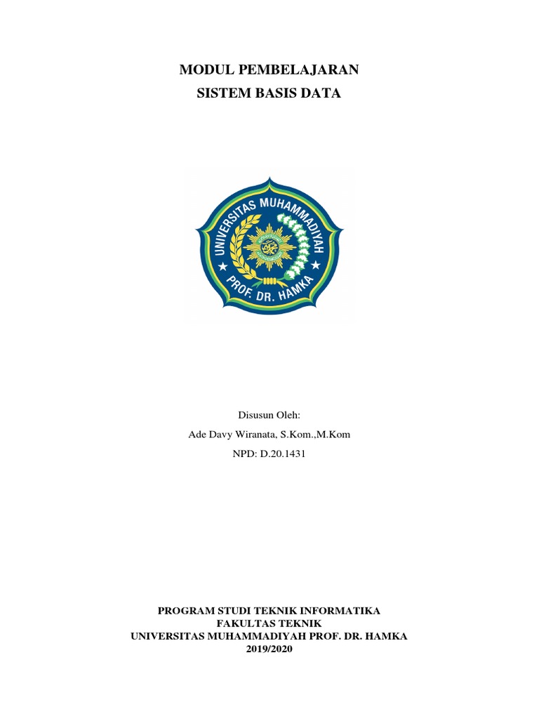 Modul Sistem Basis Data Dan Surat Tugas Mengajar | PDF | Bisnis | Komputer
