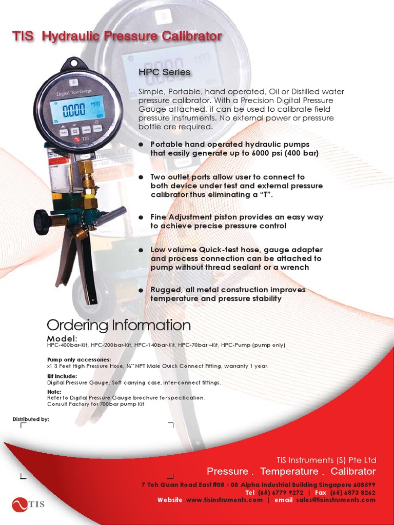 HPC PPC Series | PDF | Pump | Pressure Measurement