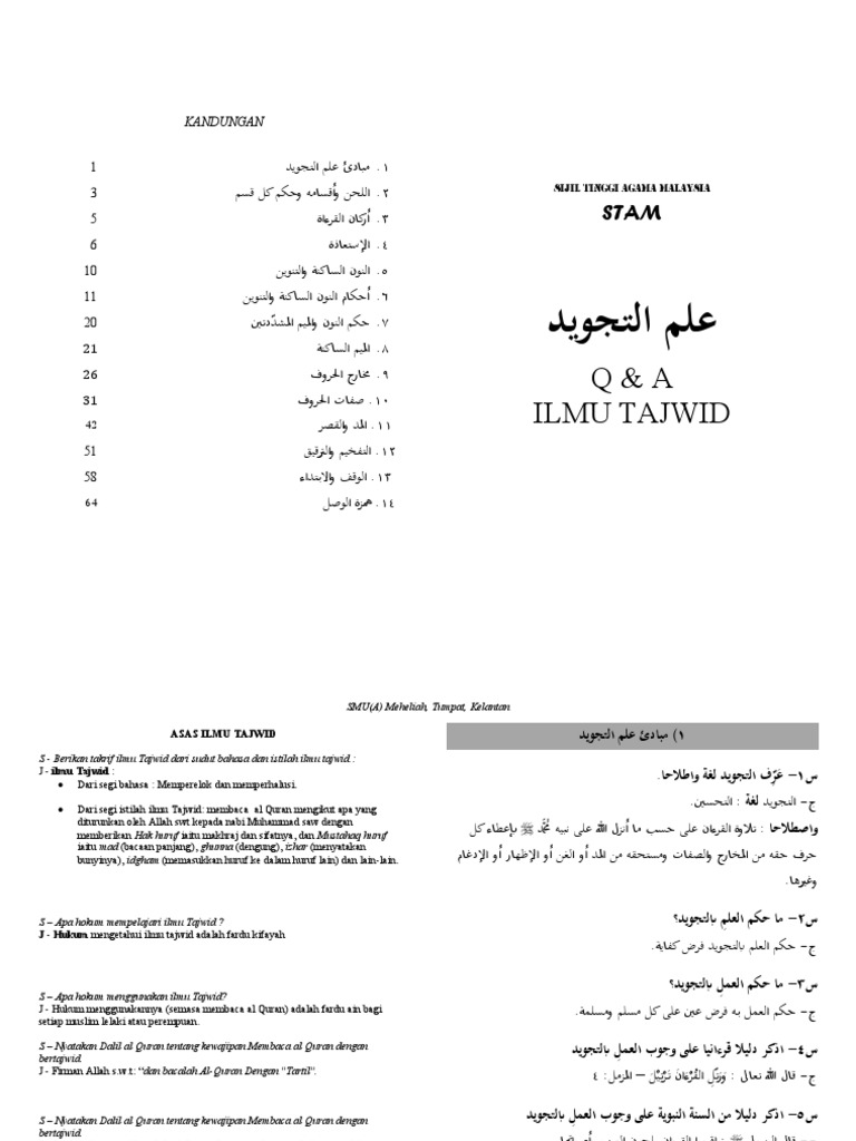 Nota Lengkap Tajwid | PDF