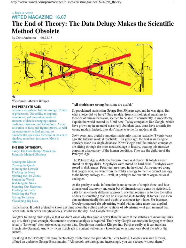 The End of Theory - The Data Deluge Makes The Scientific Method ...