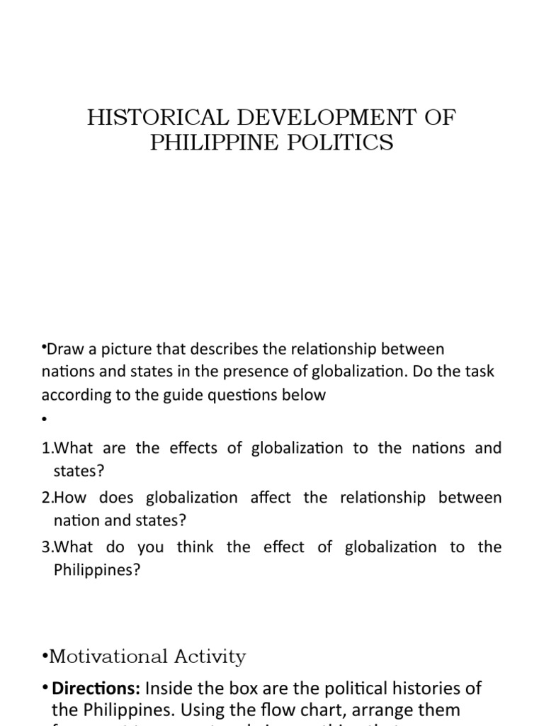 Evolution of Philippine Politics | PDF | Philippines | Government