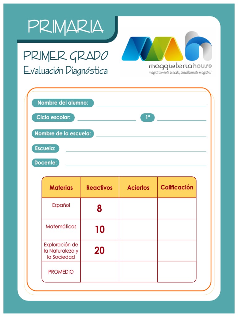 Evaluacion Diagnostica Primer Grado | PDF | Color