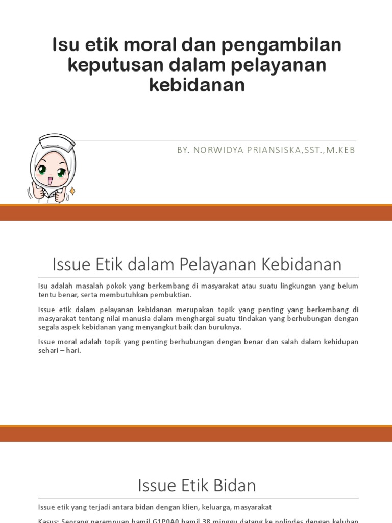 Isu Etik Moral Dan Pengambilan Keputusan Dalam Pelayanan | PDF