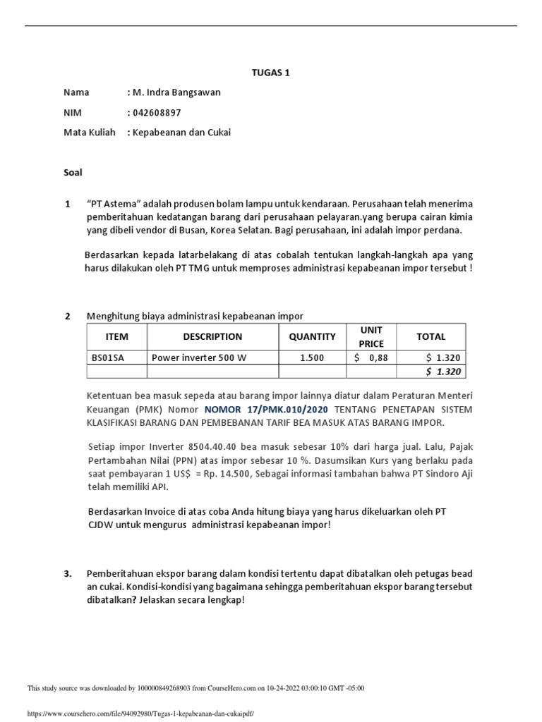 Proses Administrasi Kepabeanan Impor | PDF