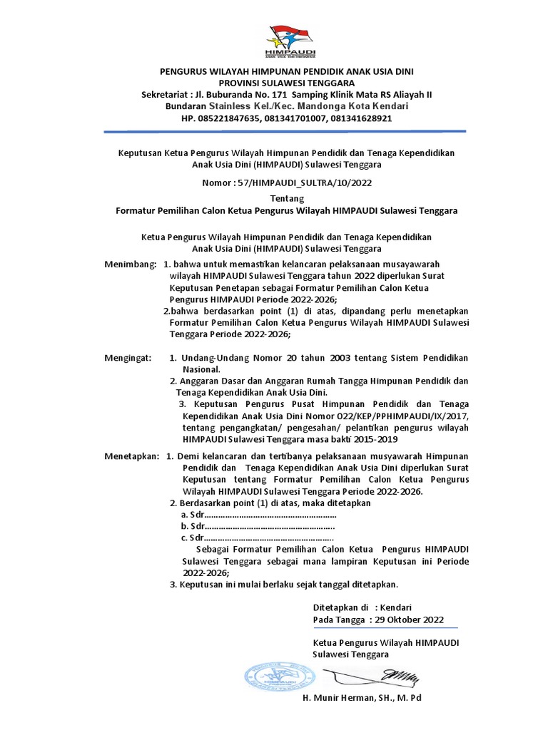 15-sk Formatur | PDF