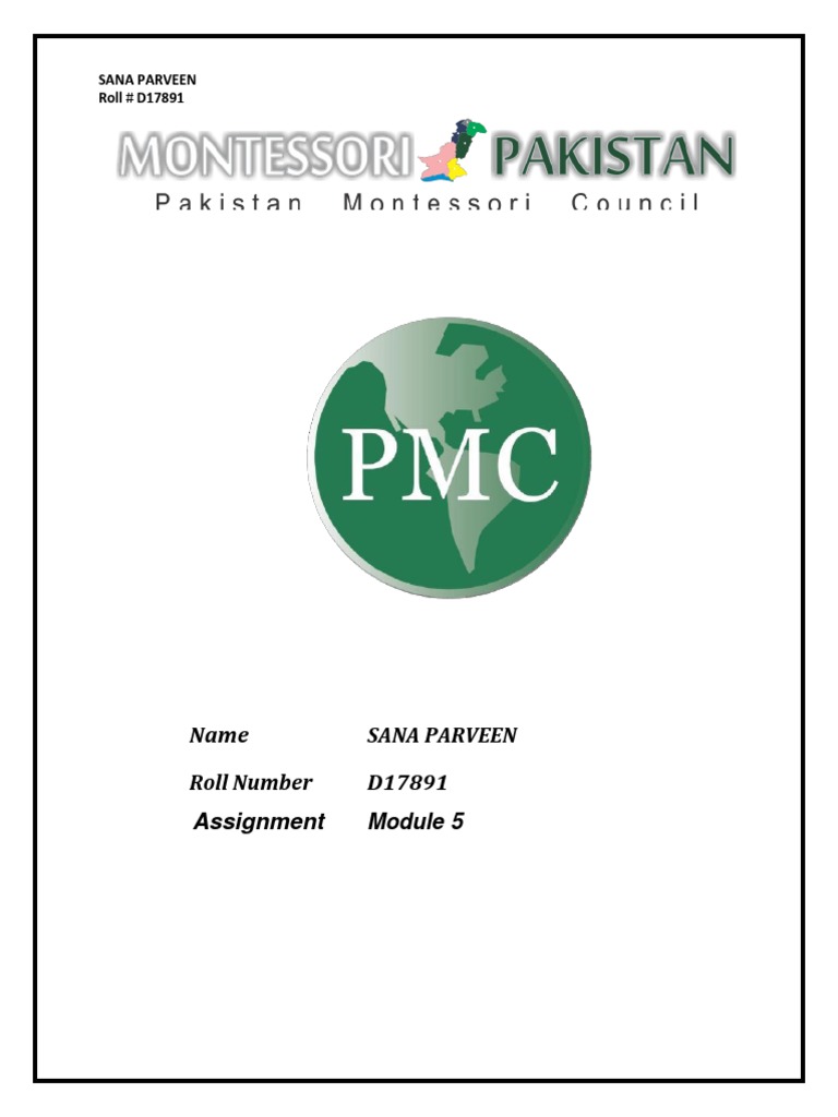 PMC Module 5 Assignment Sana Parveen Roll# d17891 | PDF | Subtraction ...