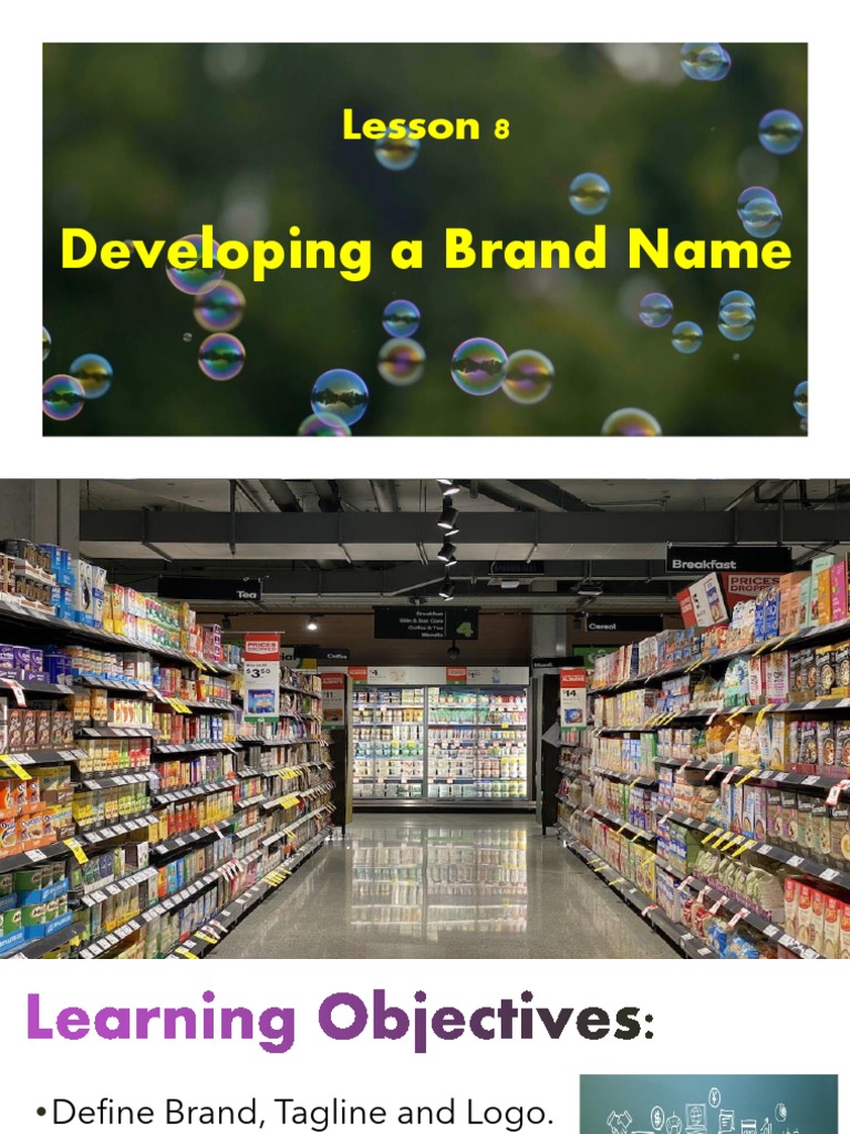 8 Developing A Brand Name | PDF | Brand | Marketing