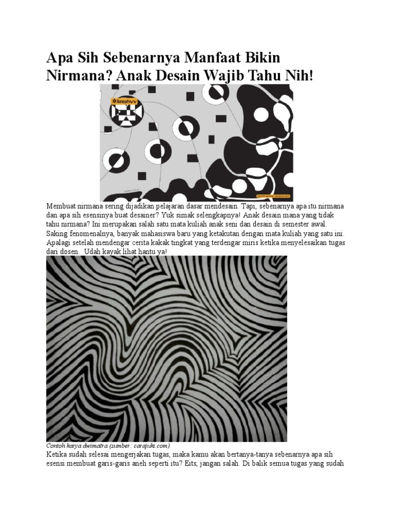 Apa Sih Sebenarnya Manfaat Bikin Nirmana | PDF