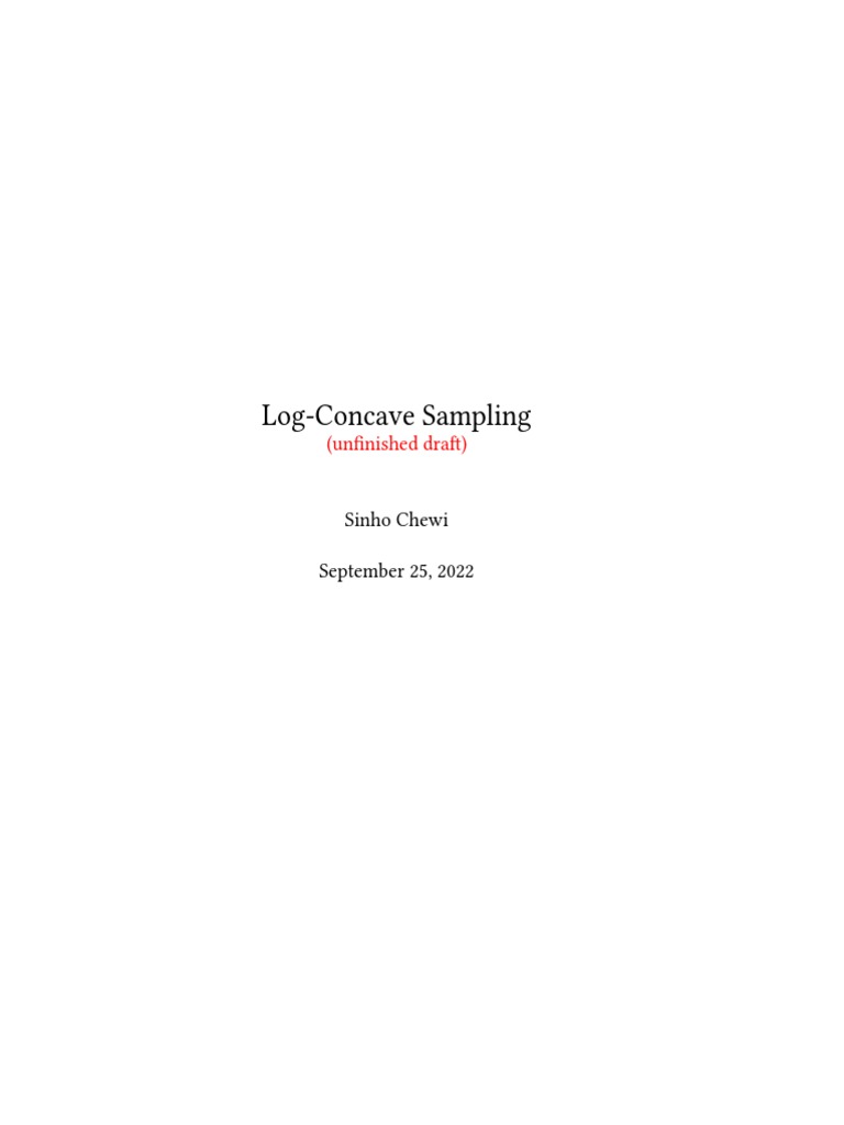 Log-Concave Sampling | PDF | Stochastic Differential Equation | Stochastic Process