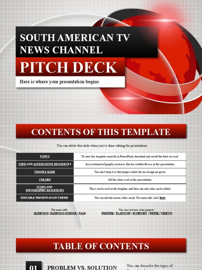 South American TV News Channel Pitch Deck by Slidesgo | PDF | Planets ...