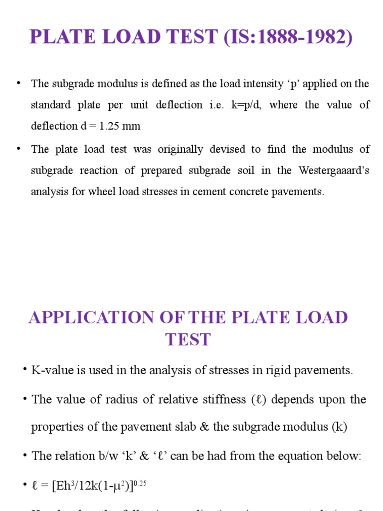 Unit2 - Plate Load Test | PDF | Young's Modulus | Road Surface