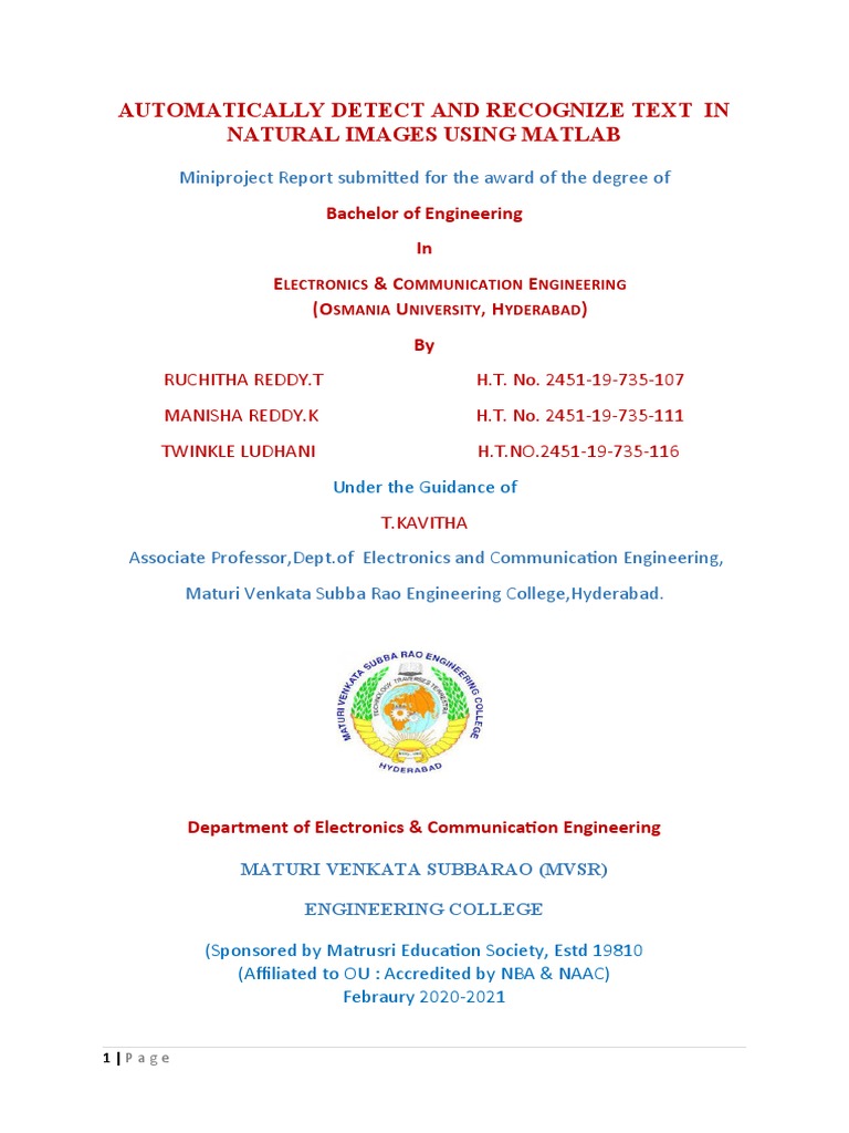 Mini Project Documentation | Download Free PDF | Optical Character Recognition | Computing