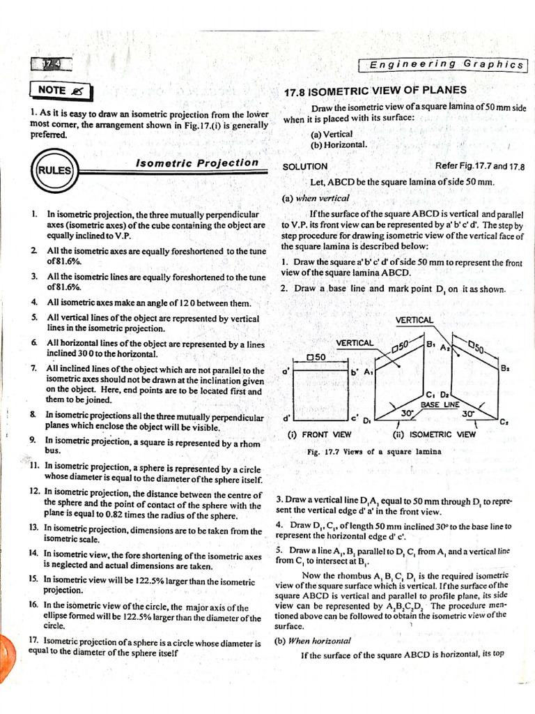 Isometric Projections Pdf Ellipse Rectangle