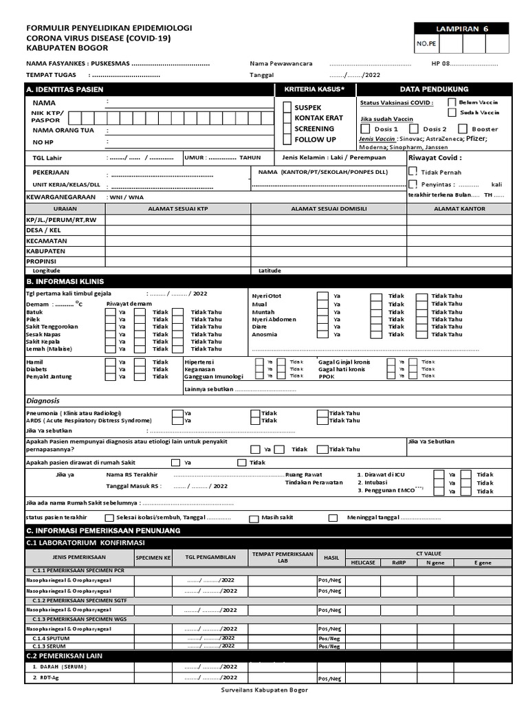 Form Pe Covid 2022 by TM | PDF