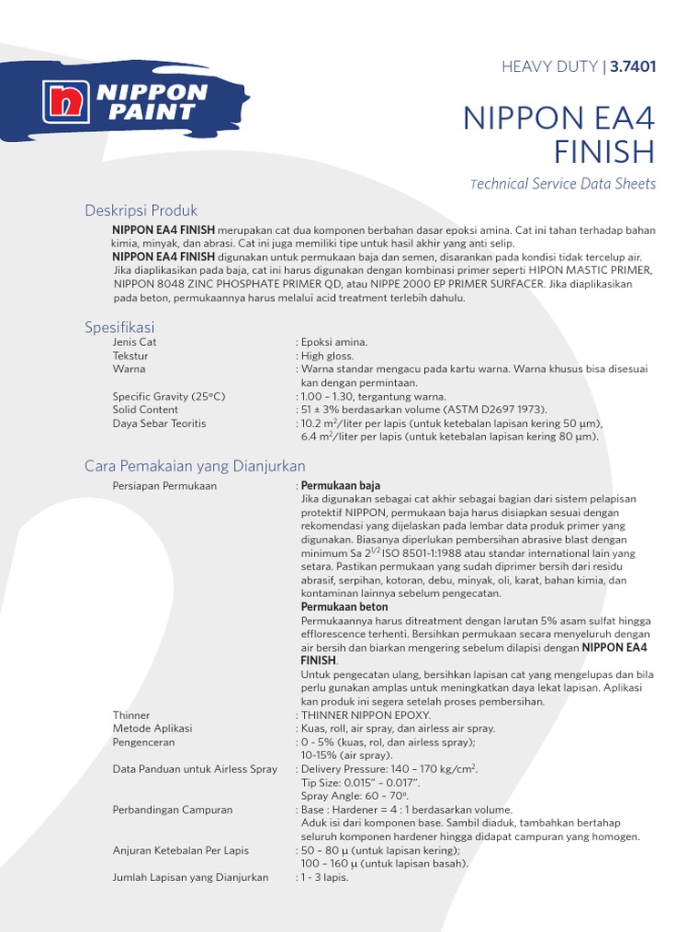 Nippon Paint EA4 Finish | PDF
