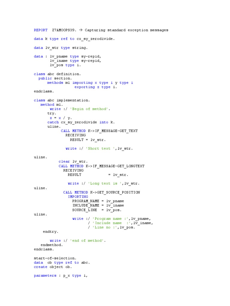 Exception Messages | PDF | Teaching Methods & Materials | Technology & Engineering