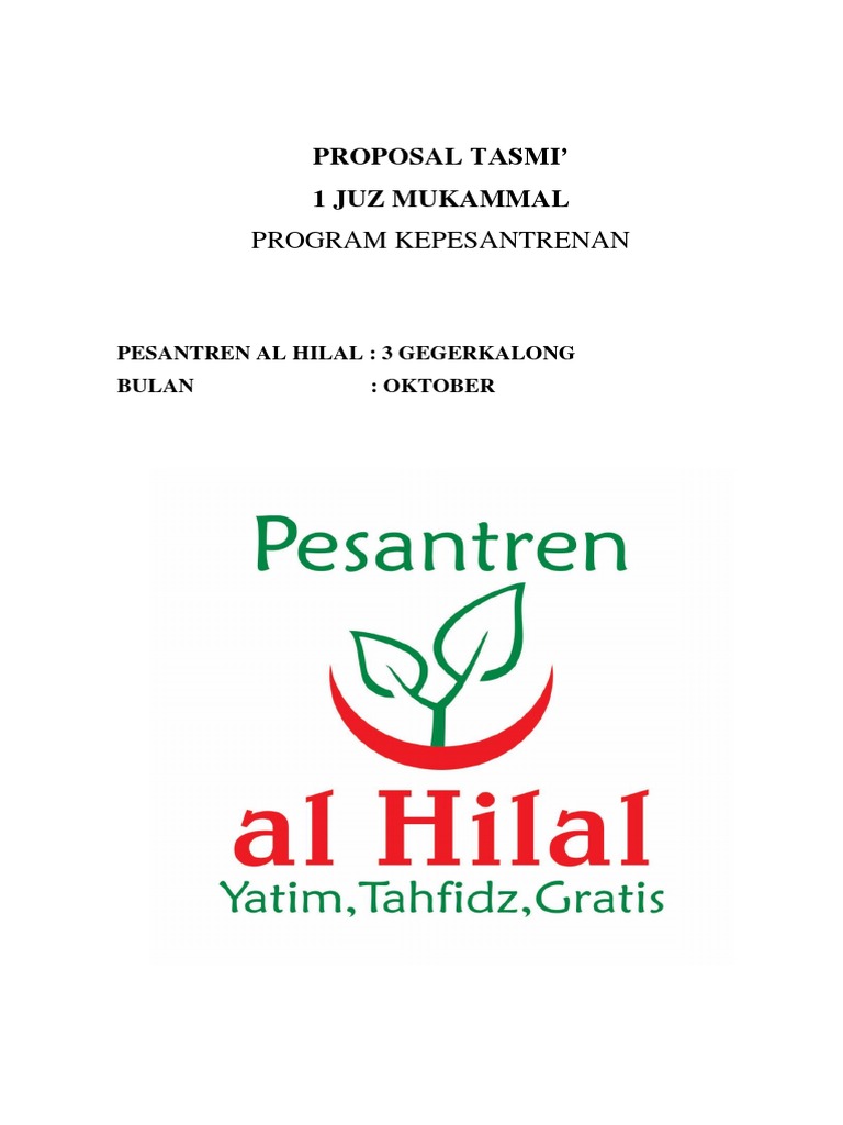 Proposal Tasmi' Okt Hilal 3 | PDF