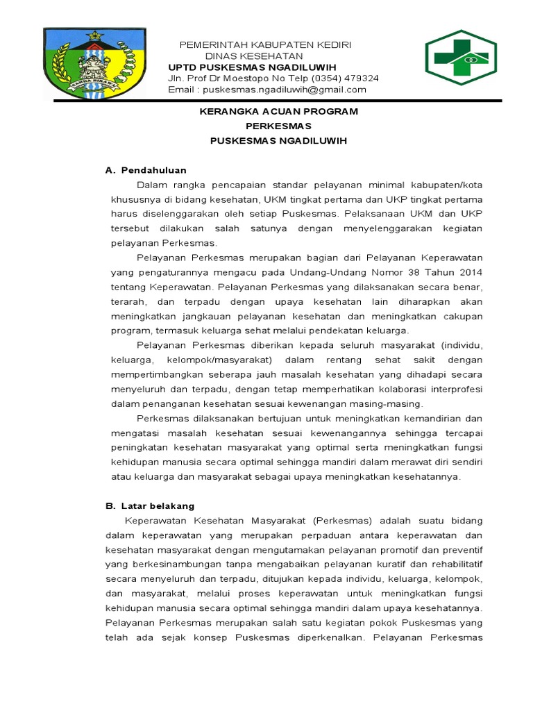 Kap Perkesmas Ngadiluwih | PDF | Pengembangan Diri | Kesehatan Holistik