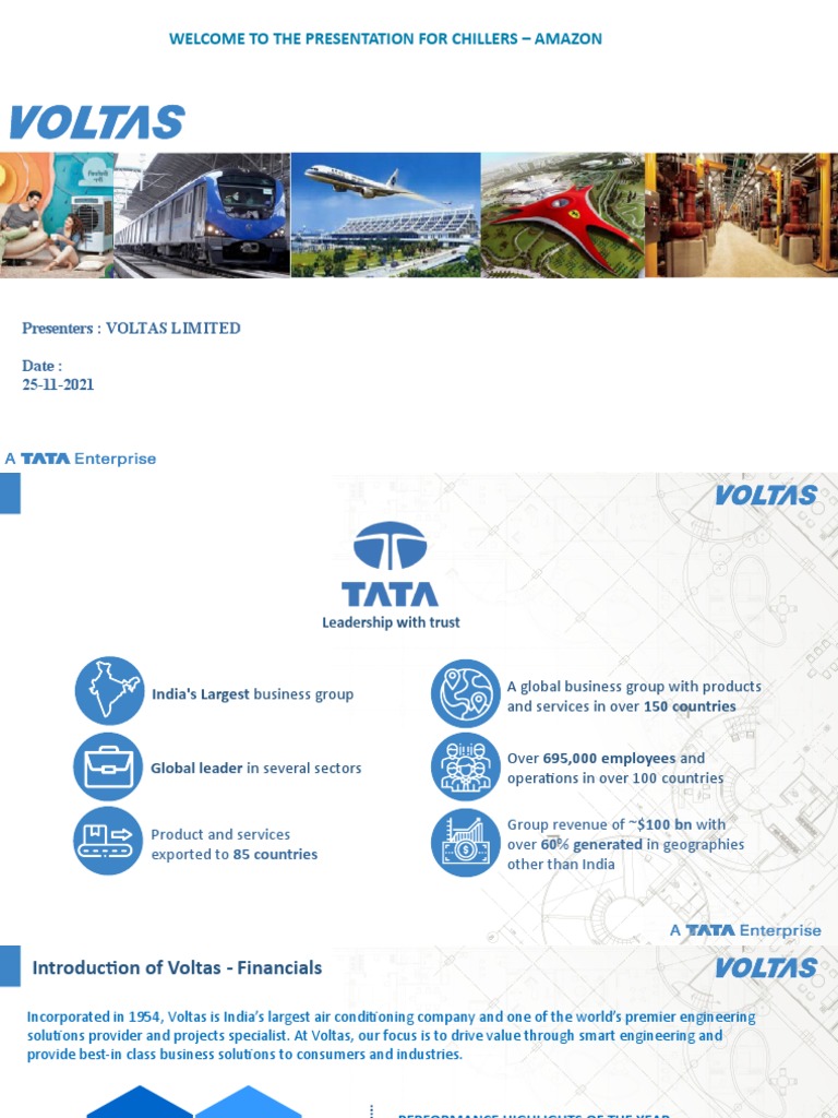 VOLTAS CHILLERS – ENERGY EFFICIENT SOLUTIONS FOR ALL PROJECT NEEDS ...