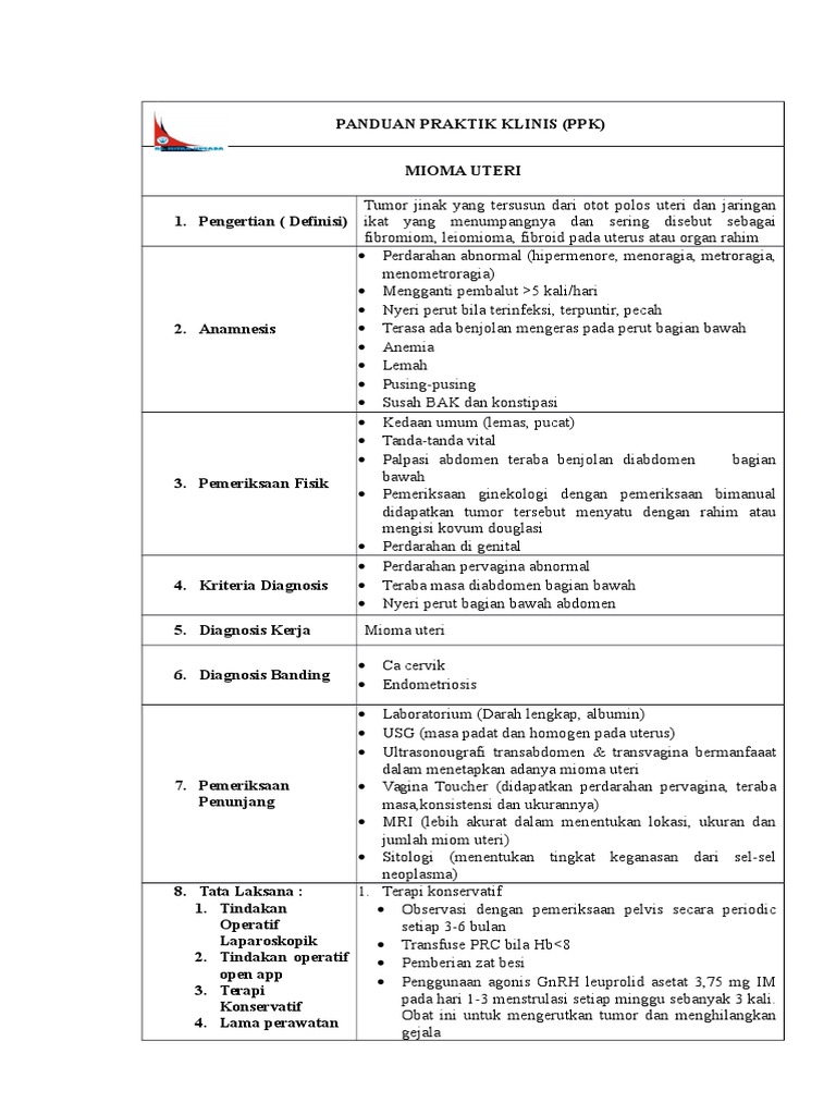 PPK Mioma Uteri | PDF