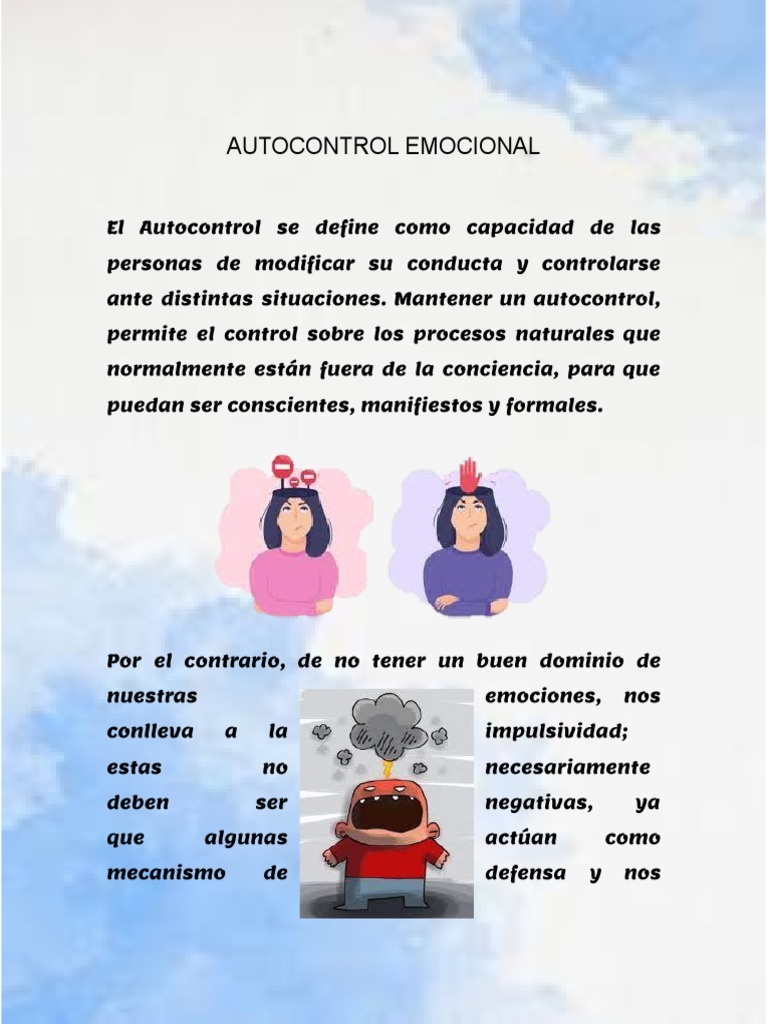 Autocontrol Emocional | PDF | Las emociones | Inteligencia emocional