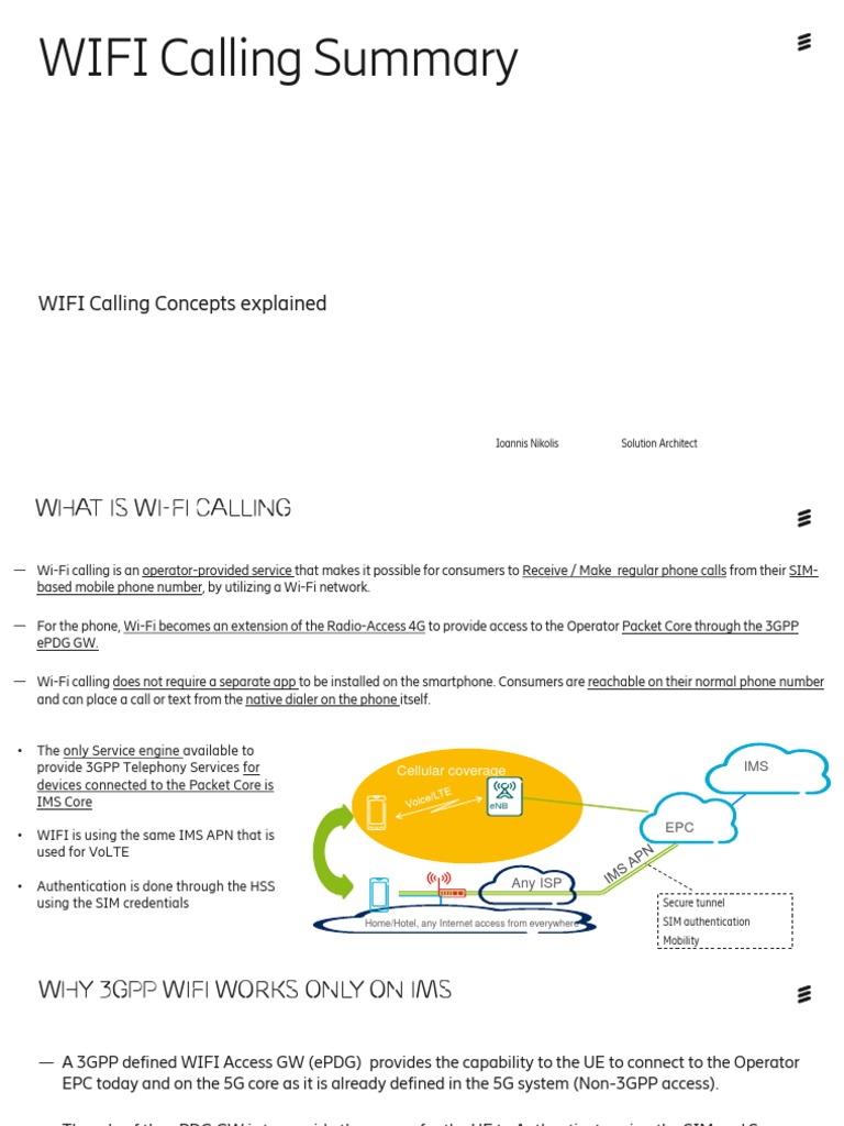 1c - Voice Over WIFI Overview | PDF | Ip Multimedia Subsystem | Service ...