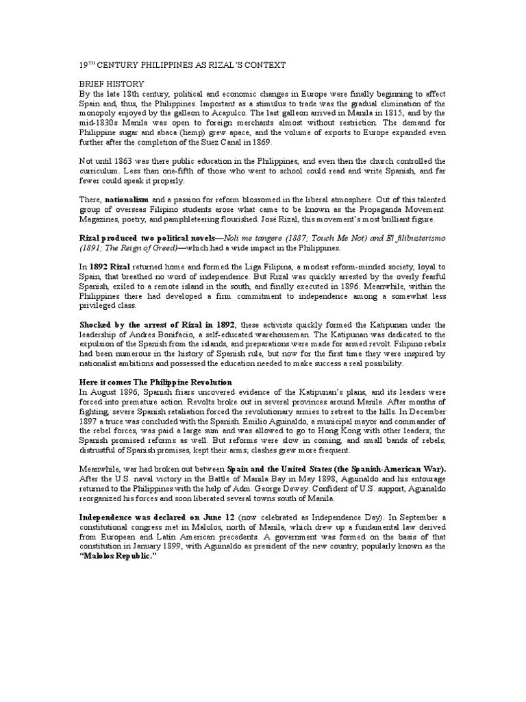 19TH Century Philippines As Rizal | PDF | Philippines