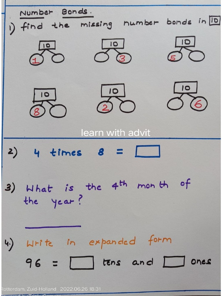 Ukg Mental Maths Revision Worksheets | PDF