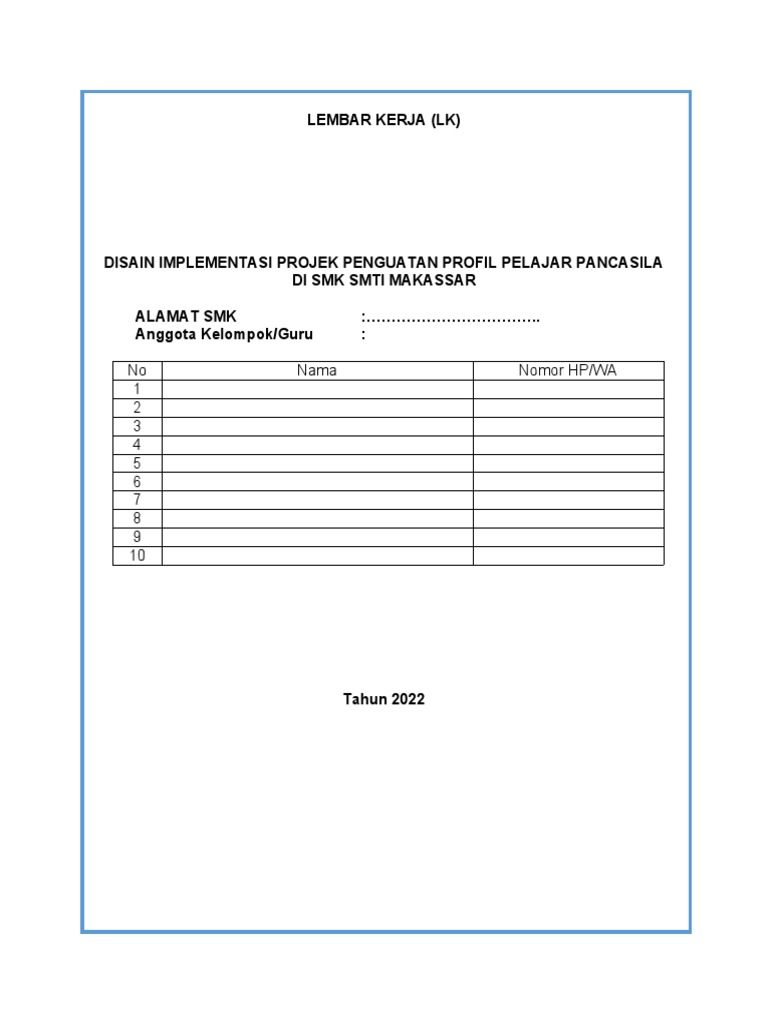 Contoh Perencanaan Projek P5-Literasi DIgital | PDF