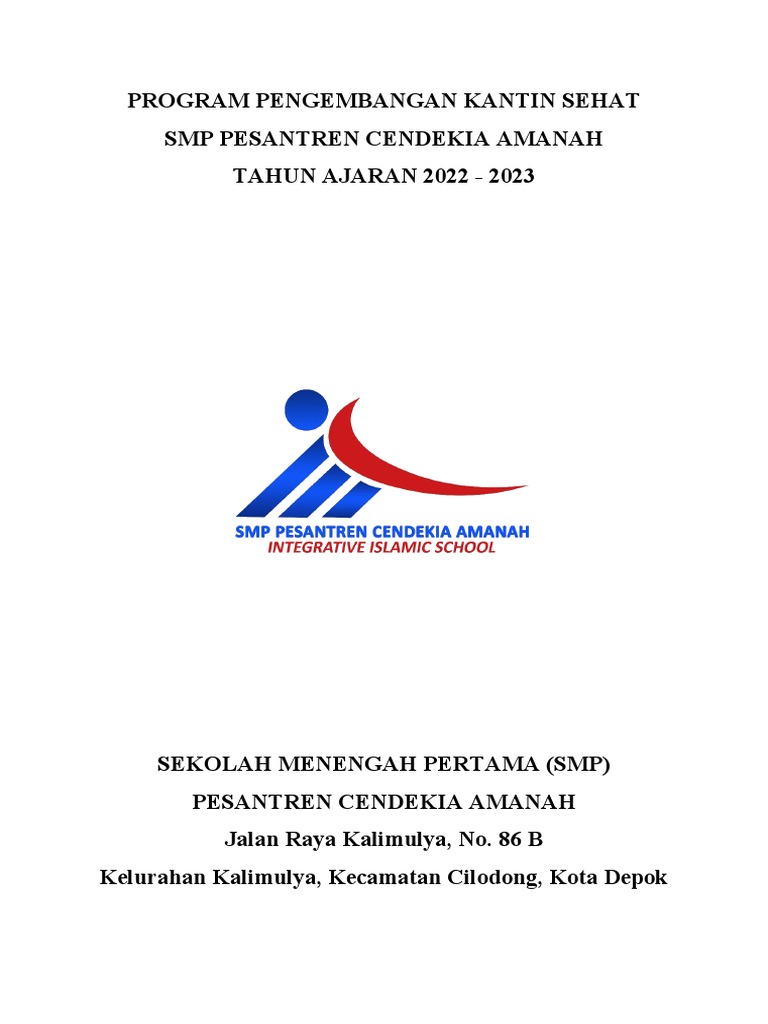 Program Kantin Sehat SMP Cendekia 2022 | PDF | Karier & Perkembangan | Kesehatan Holistik