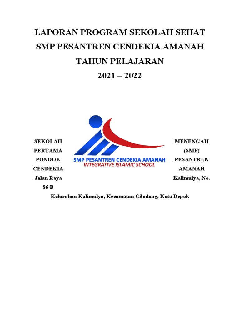 04 Laporan Program Sekolah Sehat | PDF
