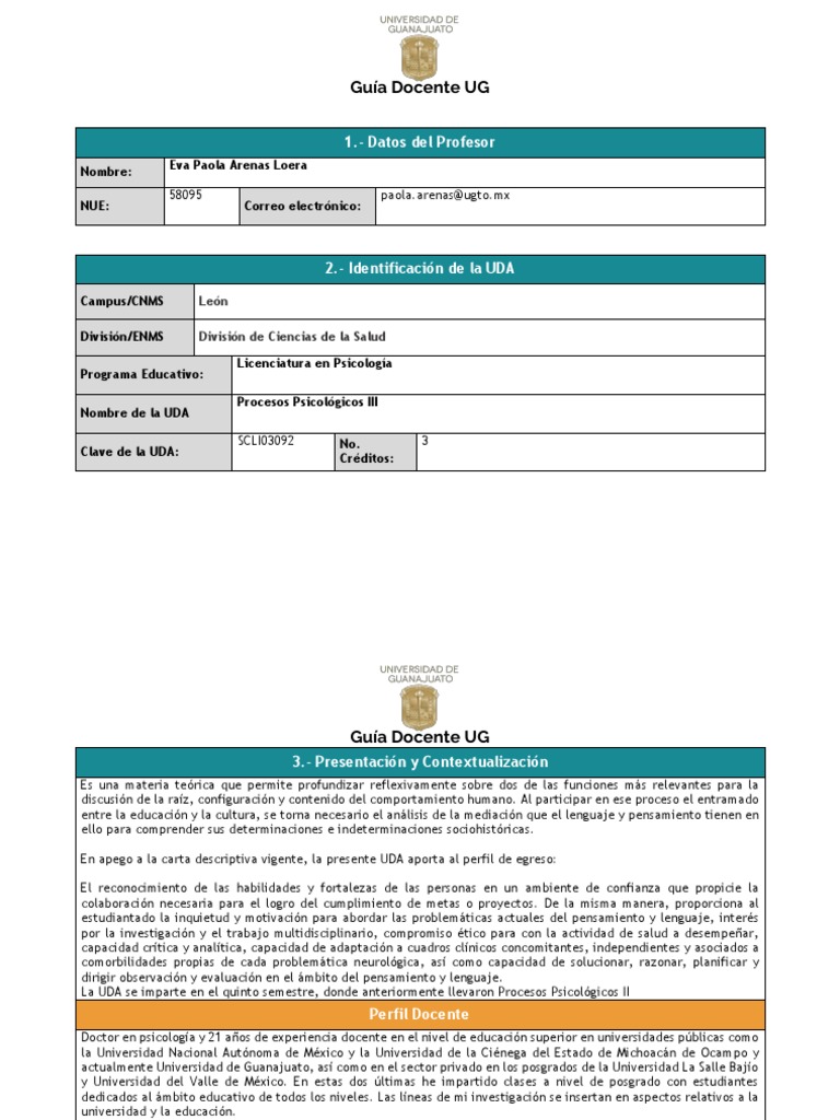 Guía Procesos - Psic - Iii - 22-Ii | PDF | Sicología | Evaluación