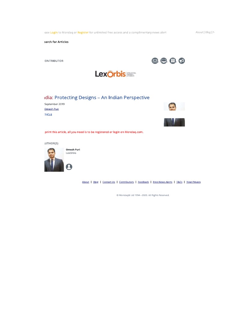 Design Article Mondaq | PDF