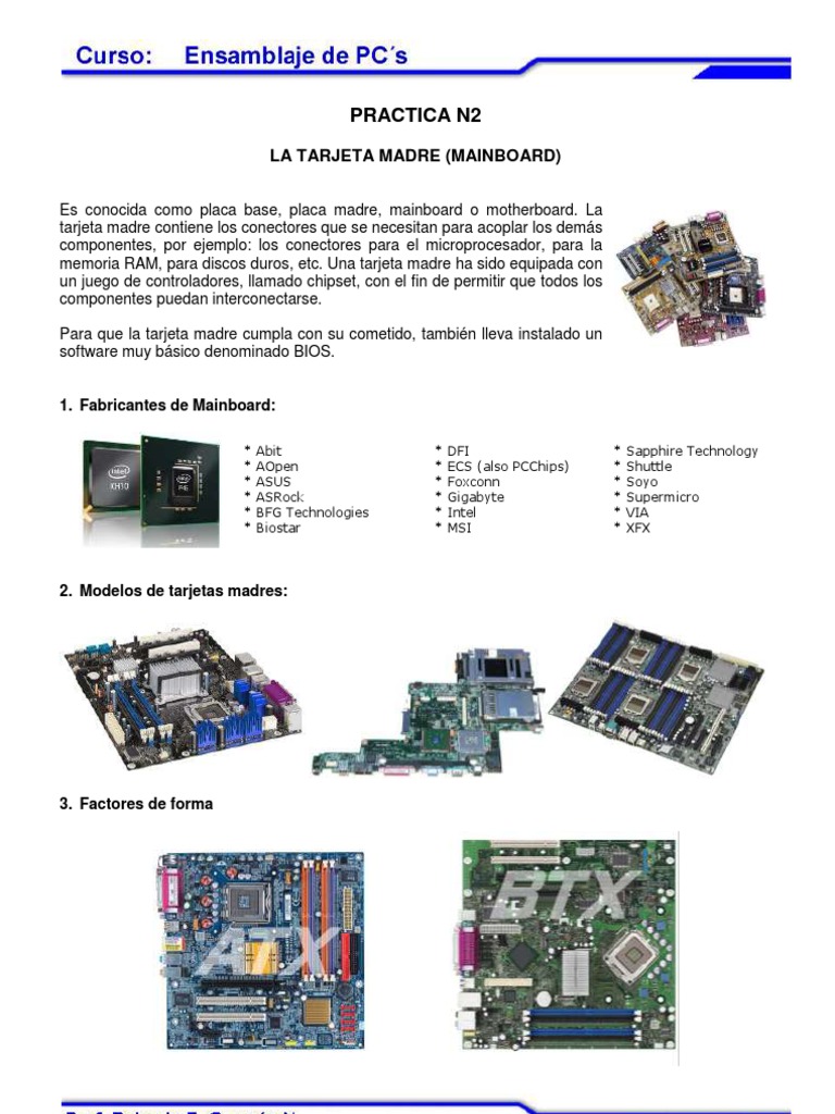 Practica 2 - Mainboard | PDF | Microprocesador | Circuito integrado