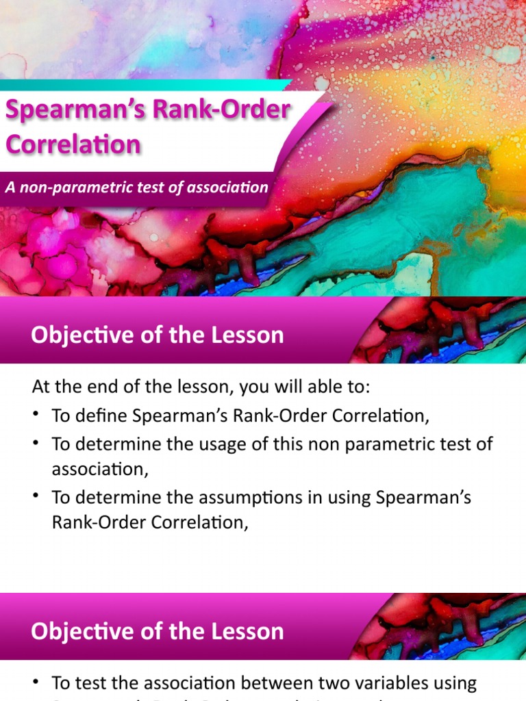 Spearman Rank Correlation | PDF | Spearman's Rank Correlation Coefficient | Statistical Significance