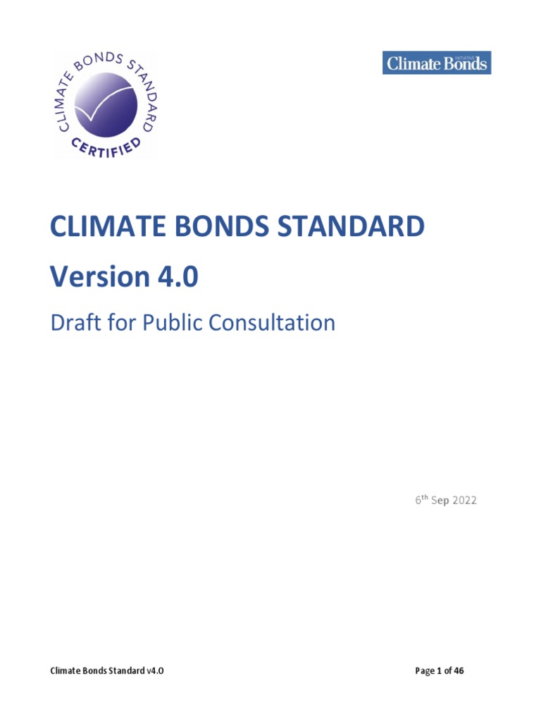 DRAFT Climate Bonds Standard v4 Public Consultation 060922 Final ...