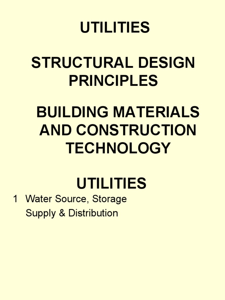 Utilities New Table of Specs | PDF | Masonry | Foundation (Engineering)