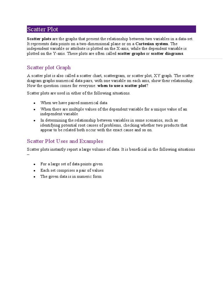 Scatter Plot Download Free Pdf Scatter Plot Cartesian Coordinate