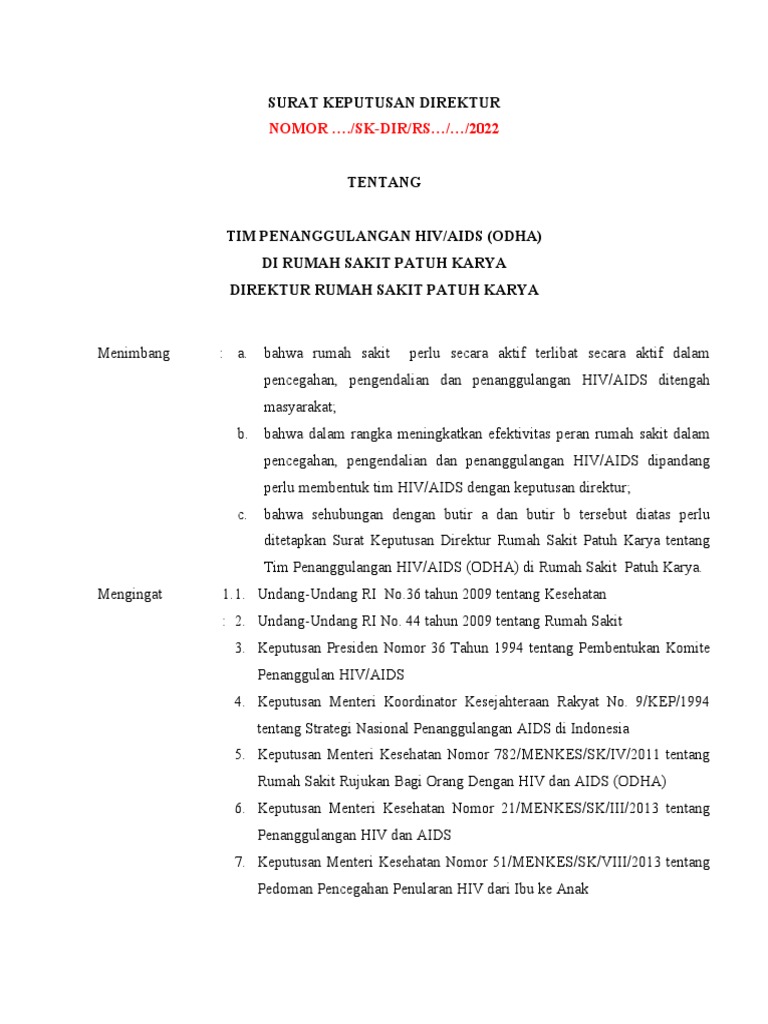 Surat Keputusan Direktur | PDF
