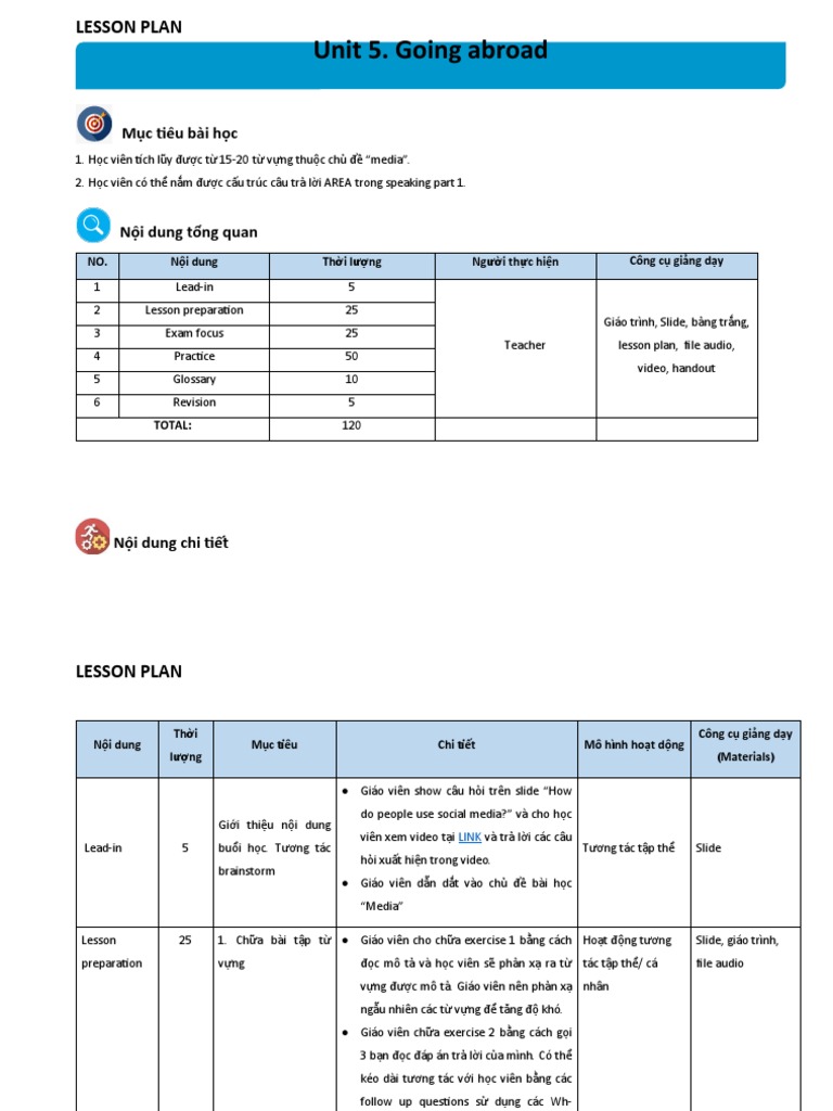 Lesson Plan - Speaking. Unit 2. Media | PDF Lesson Plan - Speaking. Unit 2. Media | PDF