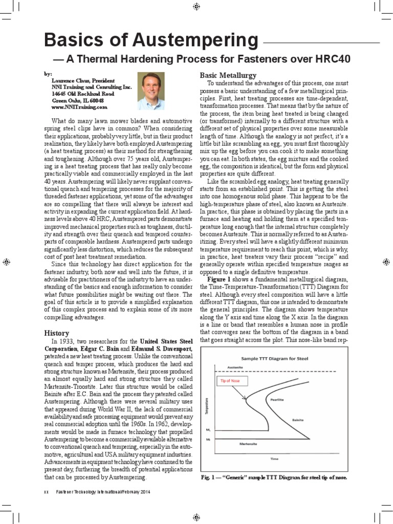 Basicsof Austempering | Download Free PDF | Heat Treating | Steel