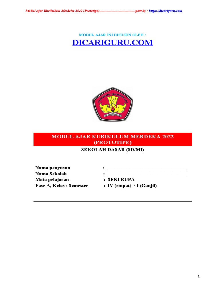 RPP Seni Rupa KLS Iv SMS 1 | PDF