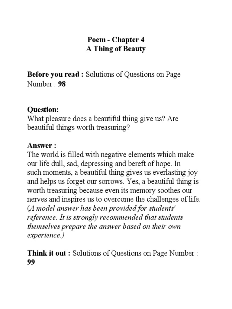 A Thing of Beauty | PDF | Beauty | Pleasure